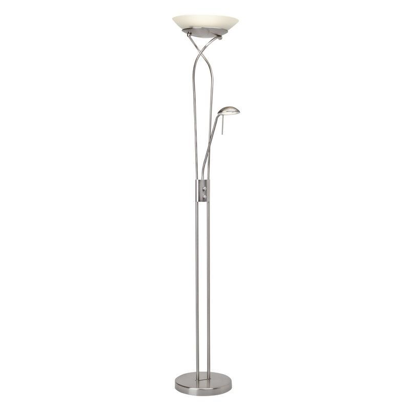 Moderne Leselampe Stehlampe Chrom, Joann, 18W, 3000K LED, mit Schalter ...